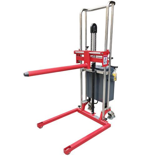 Powered Single Pole Roll Handling Stacker With Adjustable Legs, 440 Lb ...