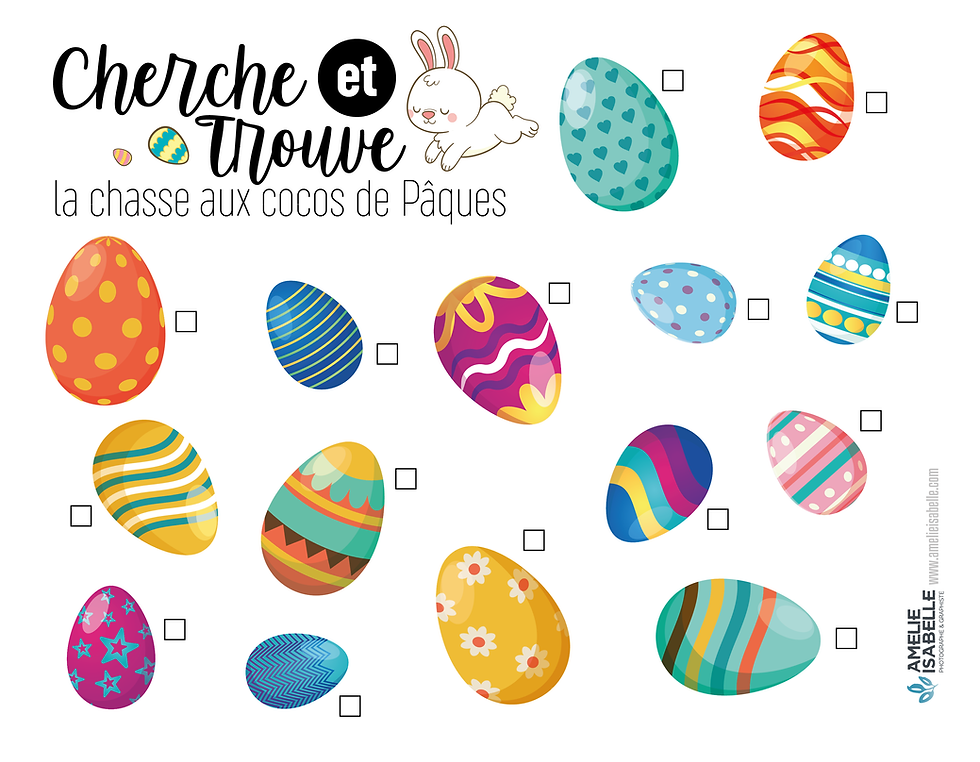 CHERCHE ET TROUVE - La chasse aux cocos de Pâques | amelieisabelle