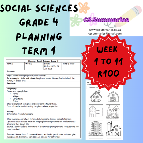 Social Sciences Grade 4 Term 1 Planning | Cs Summaries