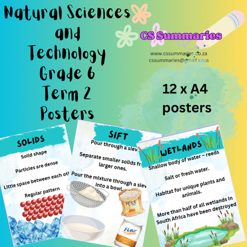 Natural Sciences and Technology Grade 6 Term 2 Posters | Cs Summaries