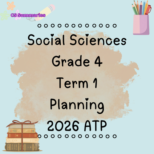 Social Sciences Grade 4 Term 1 Planning 2026 | Cs Summaries