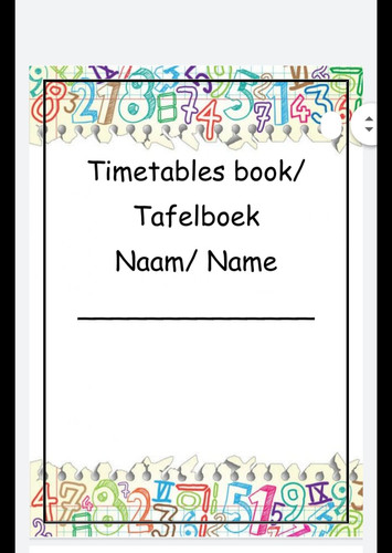 Timetables booklet/ Tafel boek | Cs Summaries
