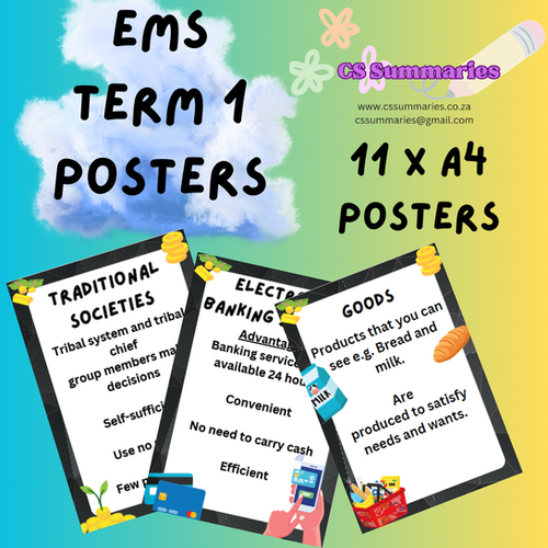 EMS Grade 7 Term 1 Posters | Cs Summaries