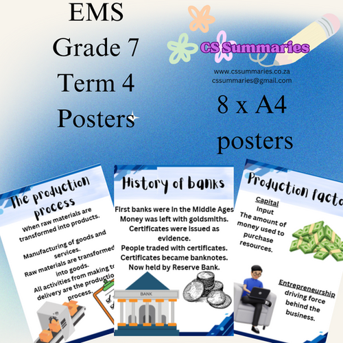 EMS Grade 7 Term 4 Posters | Cs Summaries