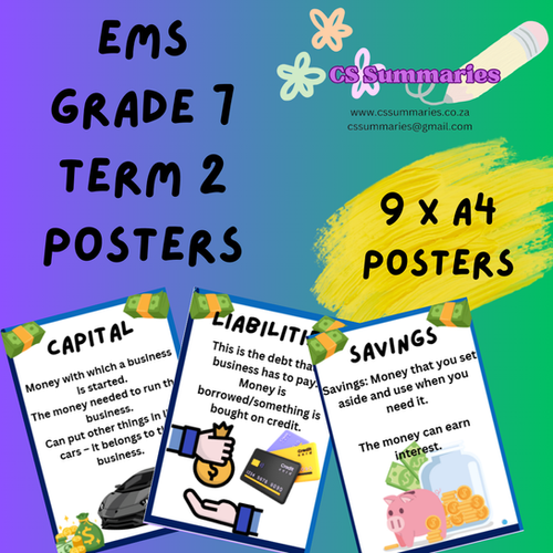 EMS grade 7 Term 2 posters | Cs Summaries