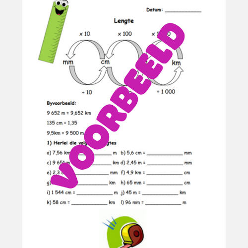 Lengte werkkaart | Cs Summaries