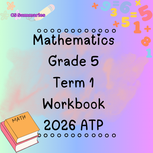Mathematics Grade 5 Term 1 Workbook 2026 | Cs Summaries
