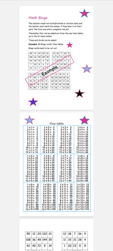 Math Bingo | Cs Summaries