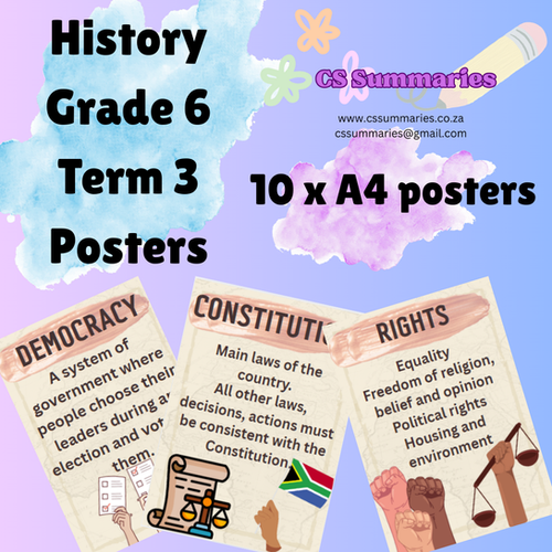 History Grade 6 Term 3 Posters | Cs Summaries