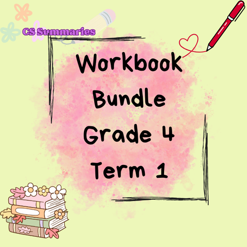 Grade 4 Term 1 Workbook bundle | Cs Summaries