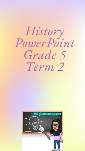 Social Sciences: History Grade 5 Term 2 PowerPoint | Cs Summaries