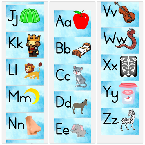 Alphabet blue | Cs Summaries