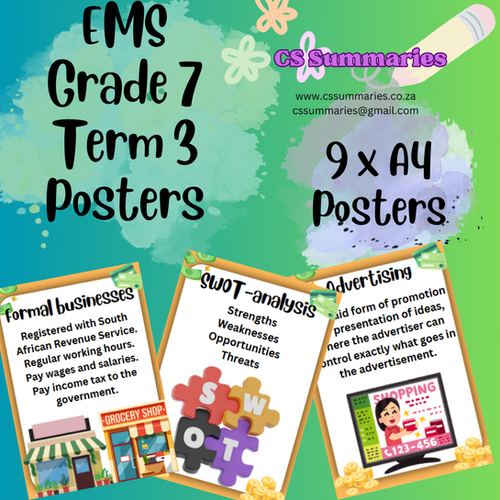 EMS grade 7 term 3 Posters | Cs Summaries