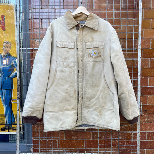 Faded Carhartt Sand Coat L/XL | frenchworkwear
