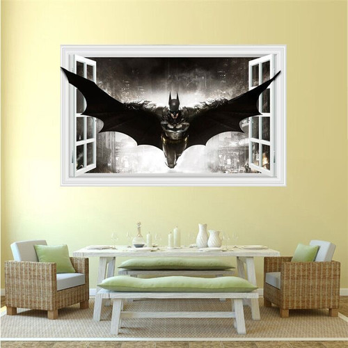 3D Windows Batman Art Vinyl Wall Decal Home Decor | persona-inc