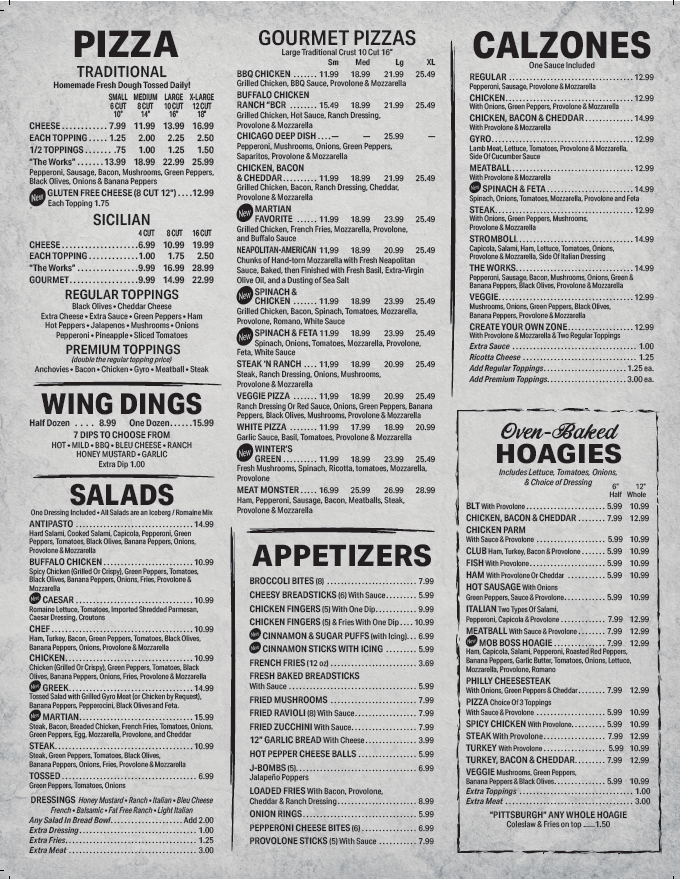 Our Menu | Mars Pizza