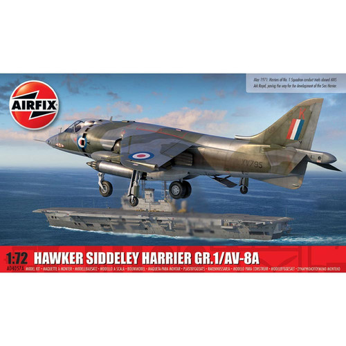 Airfix A04057A Hawker Siddeley Harrier GR.1/AV-8A 1:72 Scale Model Kit ...