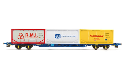 Hornby R6957 KFA Intermodal wagon in Touax livery with tanktainers ...