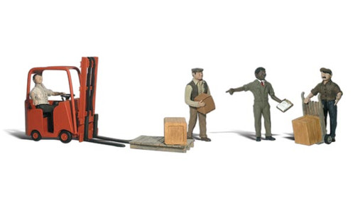 N Gauge Figures Workers with Forklift | A2B Model Railways