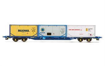 Hornby R60045 KFA Intermodal wagon in Touax livery with 3 tanktainers ...