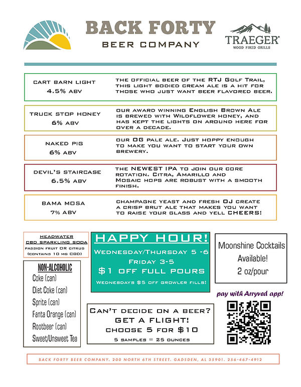 Back Forty Beer Co. | Alabama Craft Brewery