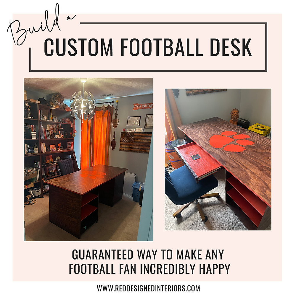 Custom Football Office Desk: a study in how to make a husband ...