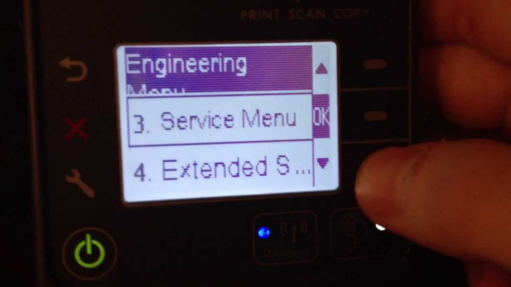 HP Printer Model Service Menu PIN Code Menu Access Code