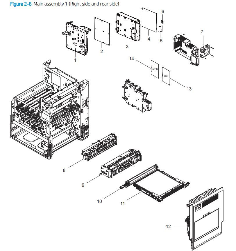 HP Color E77422 E77428 Laser Printer Diagrams Diagrams