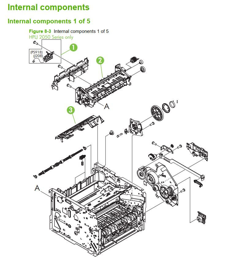 HP P2035 P2055 Laser Printer Diagrams