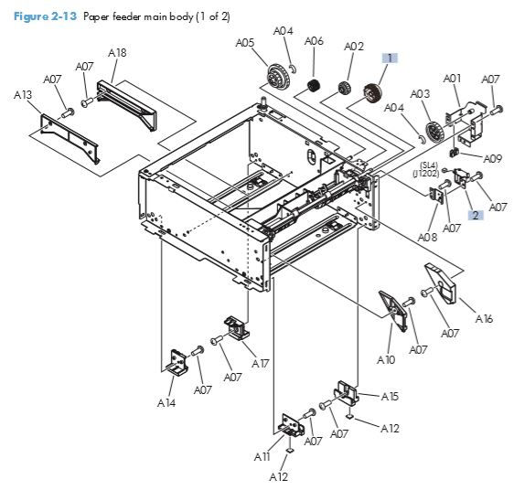 Part Diagrams- HP M401 M425 Laser Printer