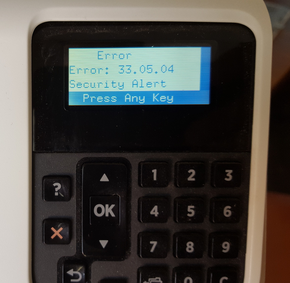 HP LaserJet Enterprise M601 M602 M603 M604 M605 M606 99.09.06 Error ...