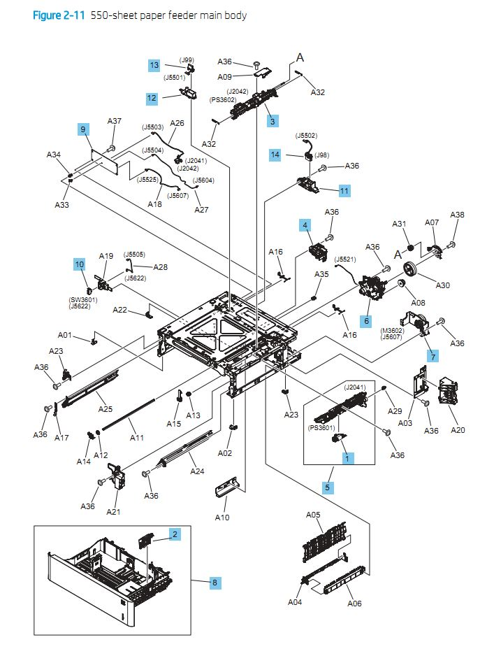 Part Diagrams- HP M652 M653 M681 M682 E65050, E65060, E67550dh, E67560z ...