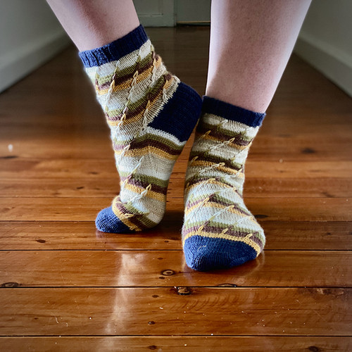 Rustling Reed Socks Knitting Pattern PDF | EleventyoneWindmills