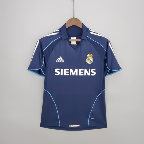 2005-2006 Real Madrid Away Blue Retro Football Kit | Nostalgia Retro Kit