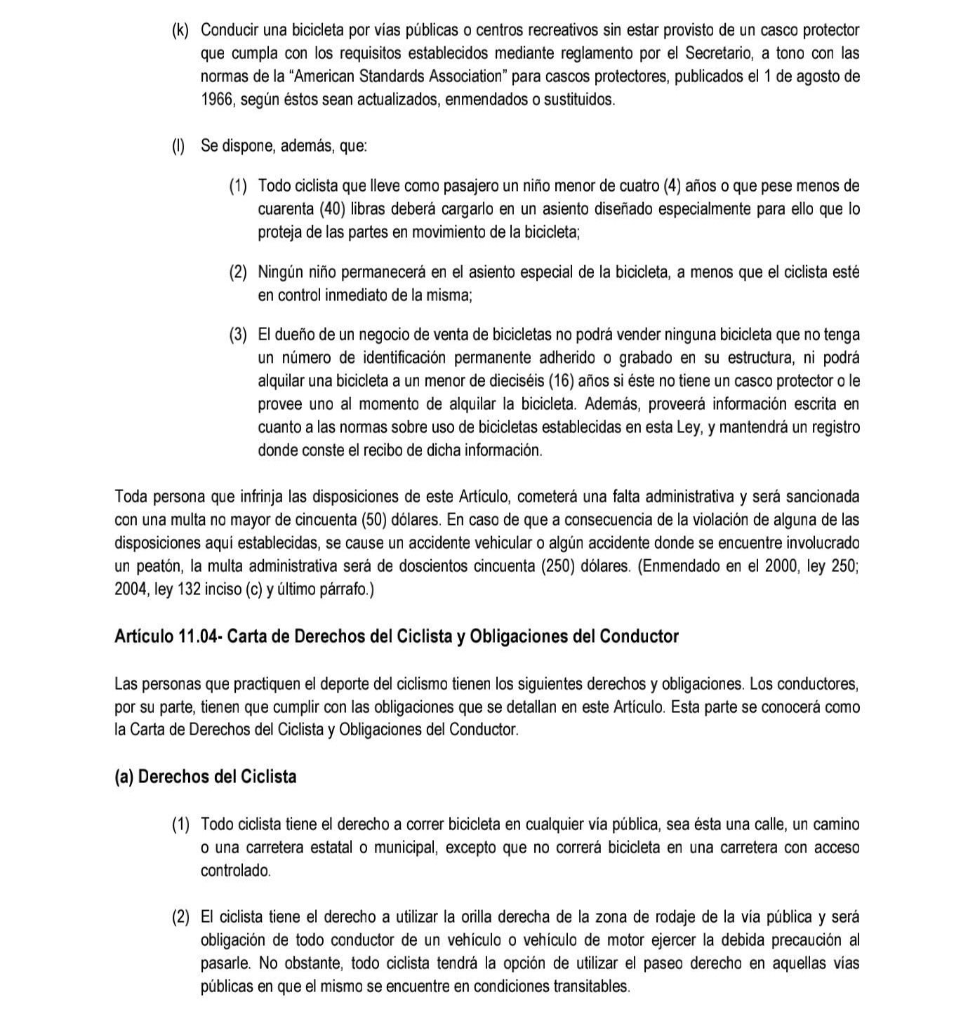 Ley 22 de Vehículos y Tránsito de Puerto Rico del 7 de enero de 2000 y ...