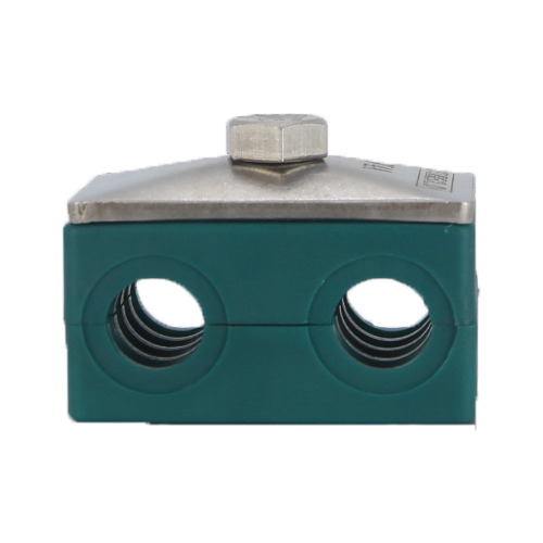 Twin Pipe Clamp C/W Cover Plate, Hex Bolt (NB) | Tubeclo Clamps