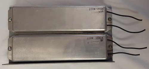 JRM JAPAN RESISTOR MANUFACTURING 220W-120Ωk - TWO-RESISTOR ASSEMBLY ...