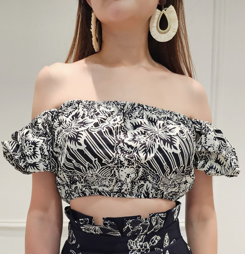 Tropical Serene Batik Crop Top | Handmade Batik | batikbar