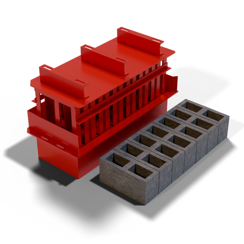 JJJBBM M6 Cavity Block MK3 Mould (140x190x390mm) | Doubell Machines