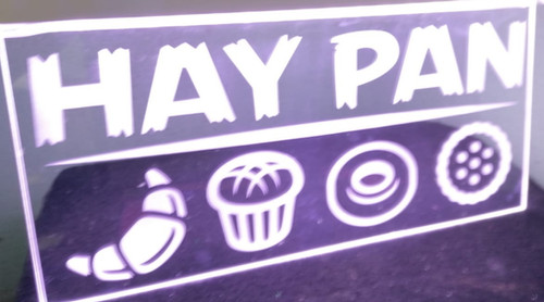 LETRERO LUMINOSO HAY PAN 30X20CM | acriledmichoacan
