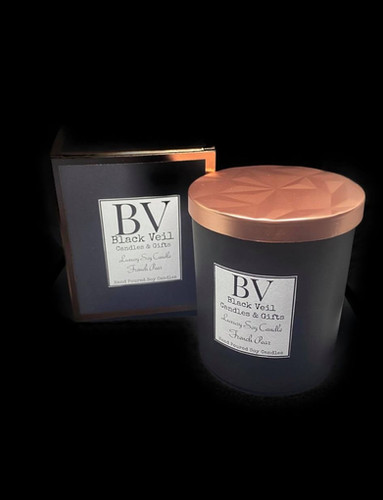 Black & Rose Gold Luxury Candle | Black Veil Candles
