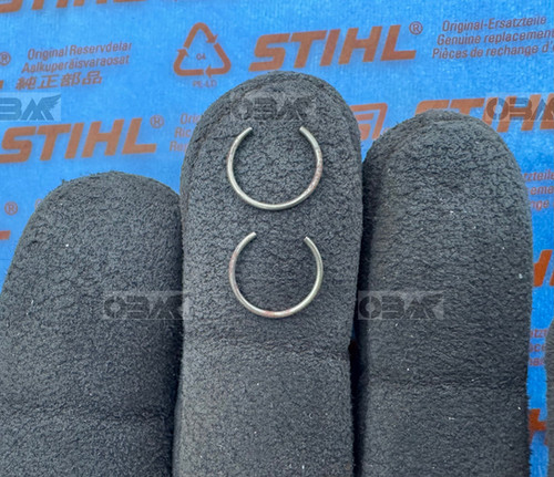 STIHL Genuine Piston Clips 10 x 1mm (2) fits all 10mm Piston Pins #9463 ...