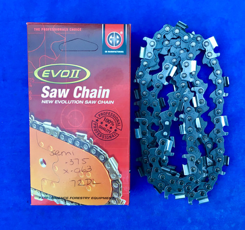 GB 3/8 or .375 (decimal) x .063 x 72DL Chain for 20 Inch STIHL and ...