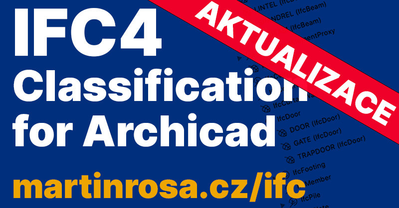 Klasifikace IFC4 pro Archicad | Martin Jan Rosa