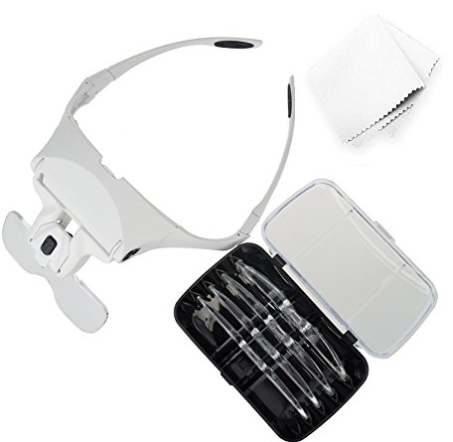 Magnifying Glass with Light, Headband Magnifier with LED Headlamp for ...