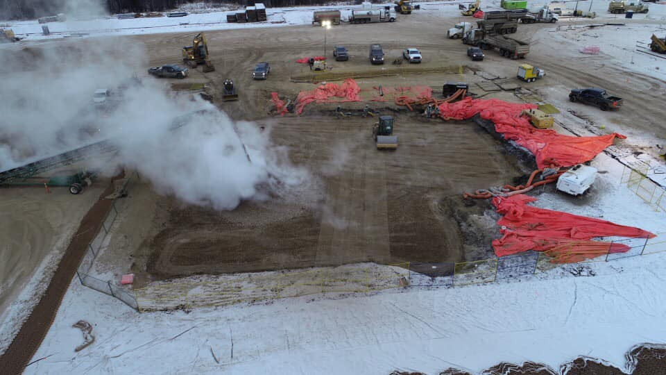 Winter Aggregate Heating | Peace River Alberta | Ruel Concrete Ltd