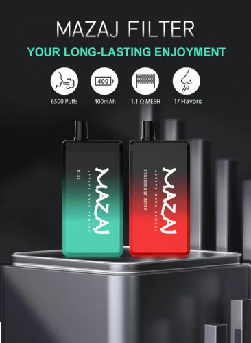 مزاج فلتر 6500 سحبة - Mazaj faltr 6500 puffs | Pasha Smoke