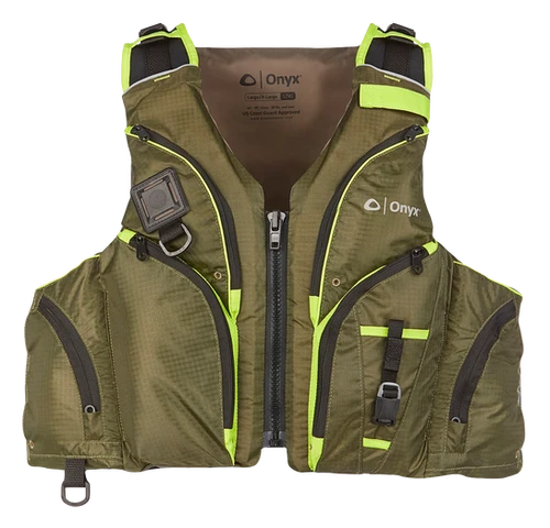 Onyx Pike Paddle Sport Life Jacket Green 2 Sizes | Long Lunch Fishing