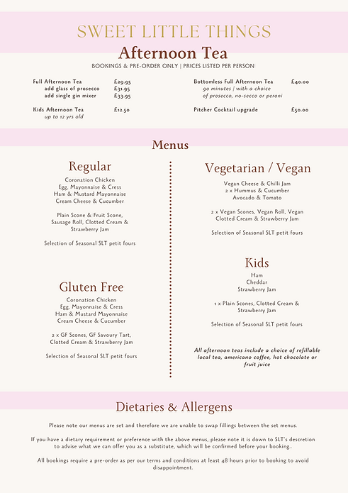 Our Menu | Sweet Little Things