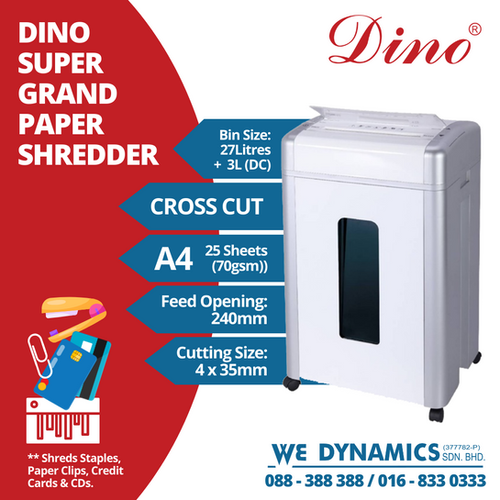 Dino SuperGrand Paper Shredder | We Dynamics Sdn Bhd